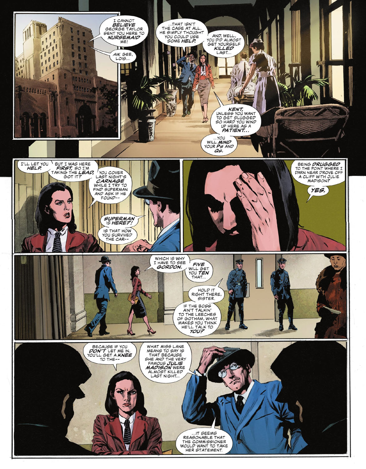 The Bat-Man: Second Knight #2 p.17 - Lois & Clark Bicker in Classic Fo ...